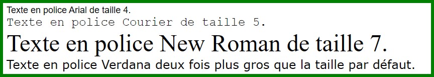HTML : polices, taille et couleur avec la balise “font” – L'info du ...
